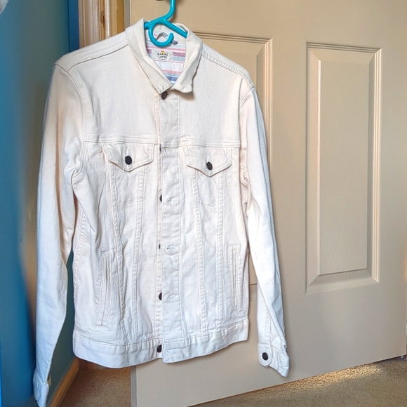 Marine Layer | Jackets & Coats | Marine Layer Eggshell White Denim ...